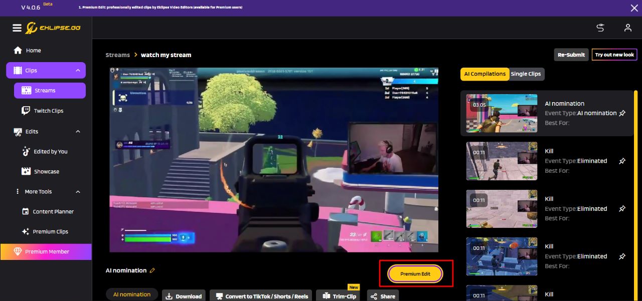 Level Up Your Clips with Eklipse Premium Edit!